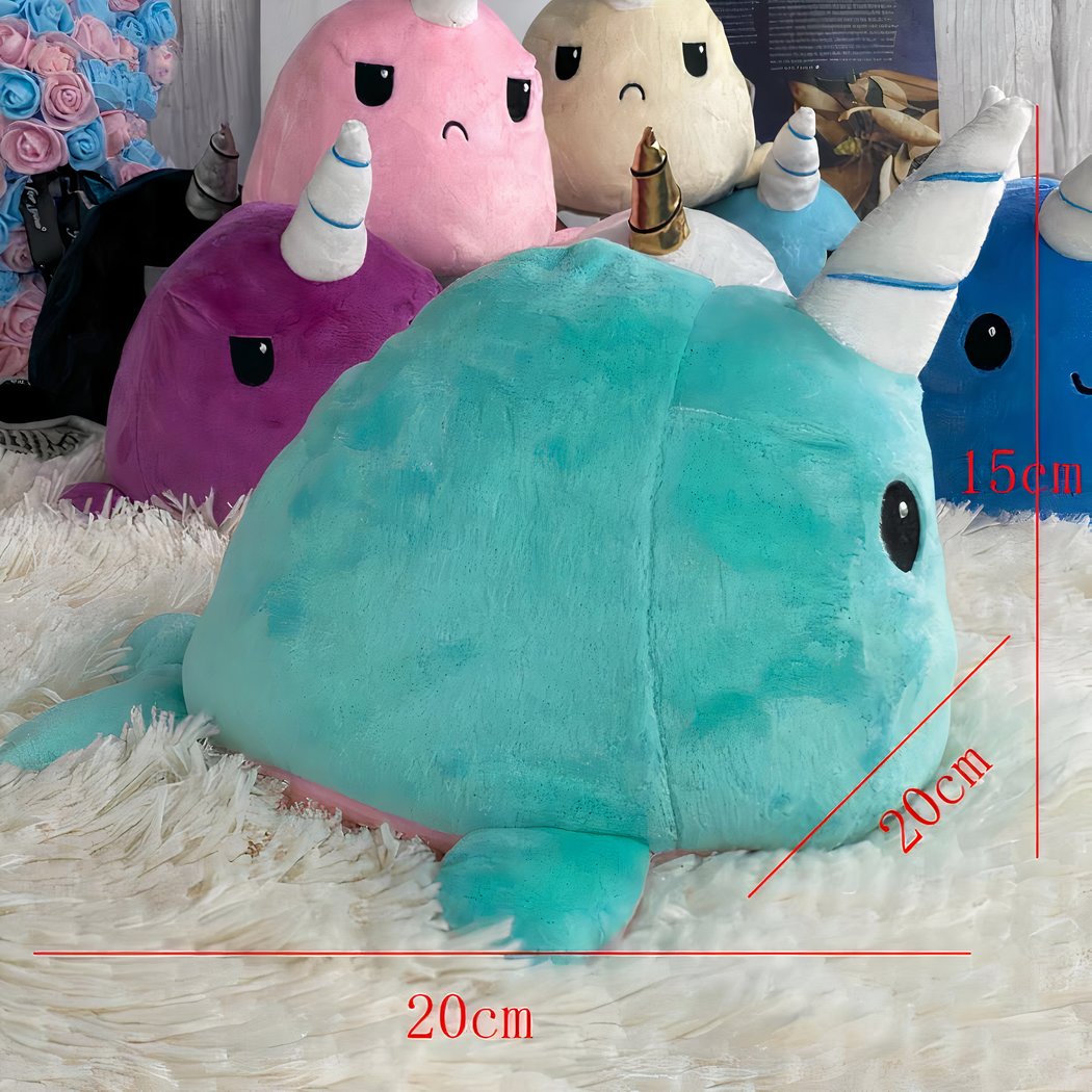 White Unicorn Whale Plush • My Plush