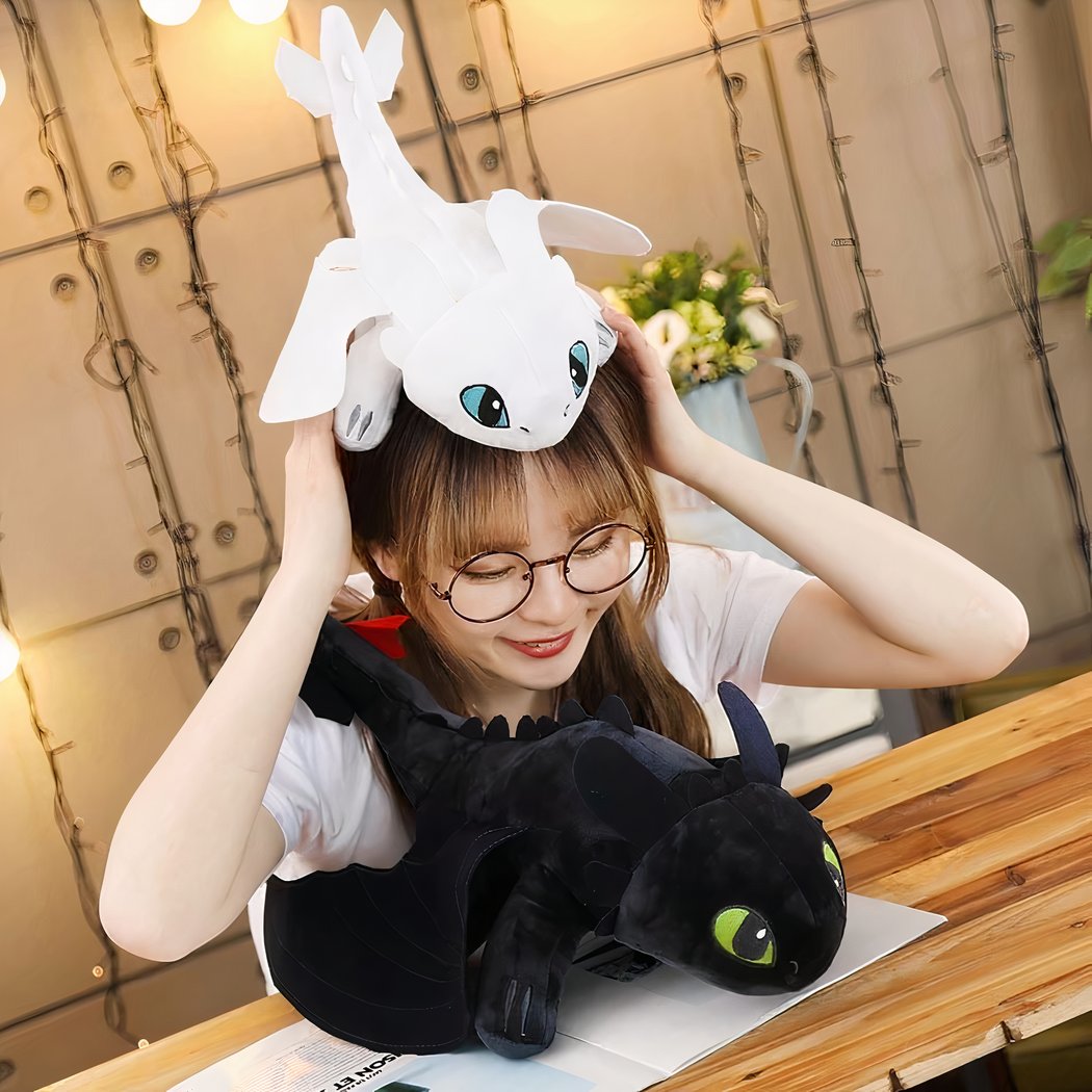 Black Toothless Dragon Plush Pack + Lightning Fury • My Plush