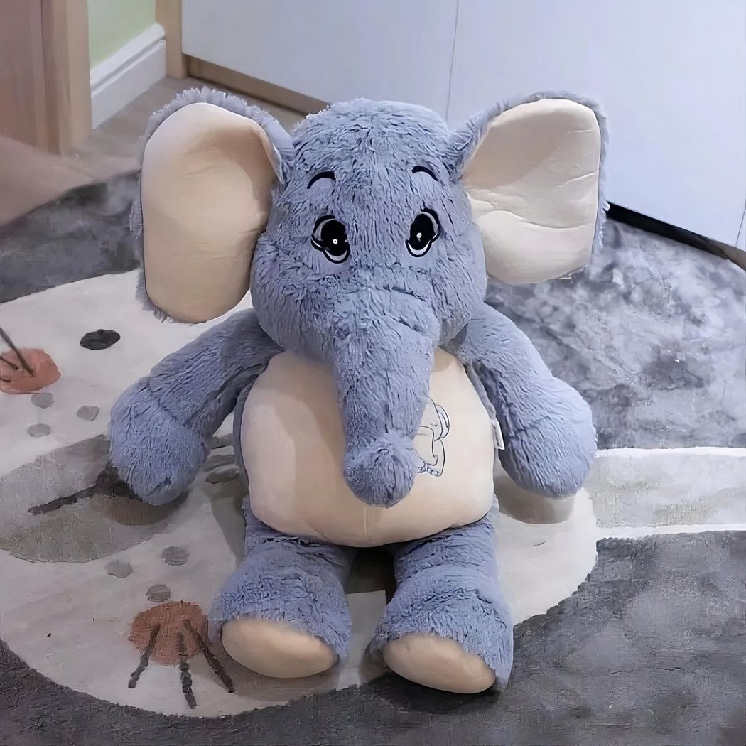 Giant elephant plush grey • My Plush