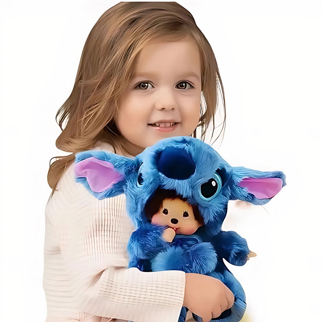 Stitch Plush with Monchhichi Head – Disney Stuffed Toy • My Plush