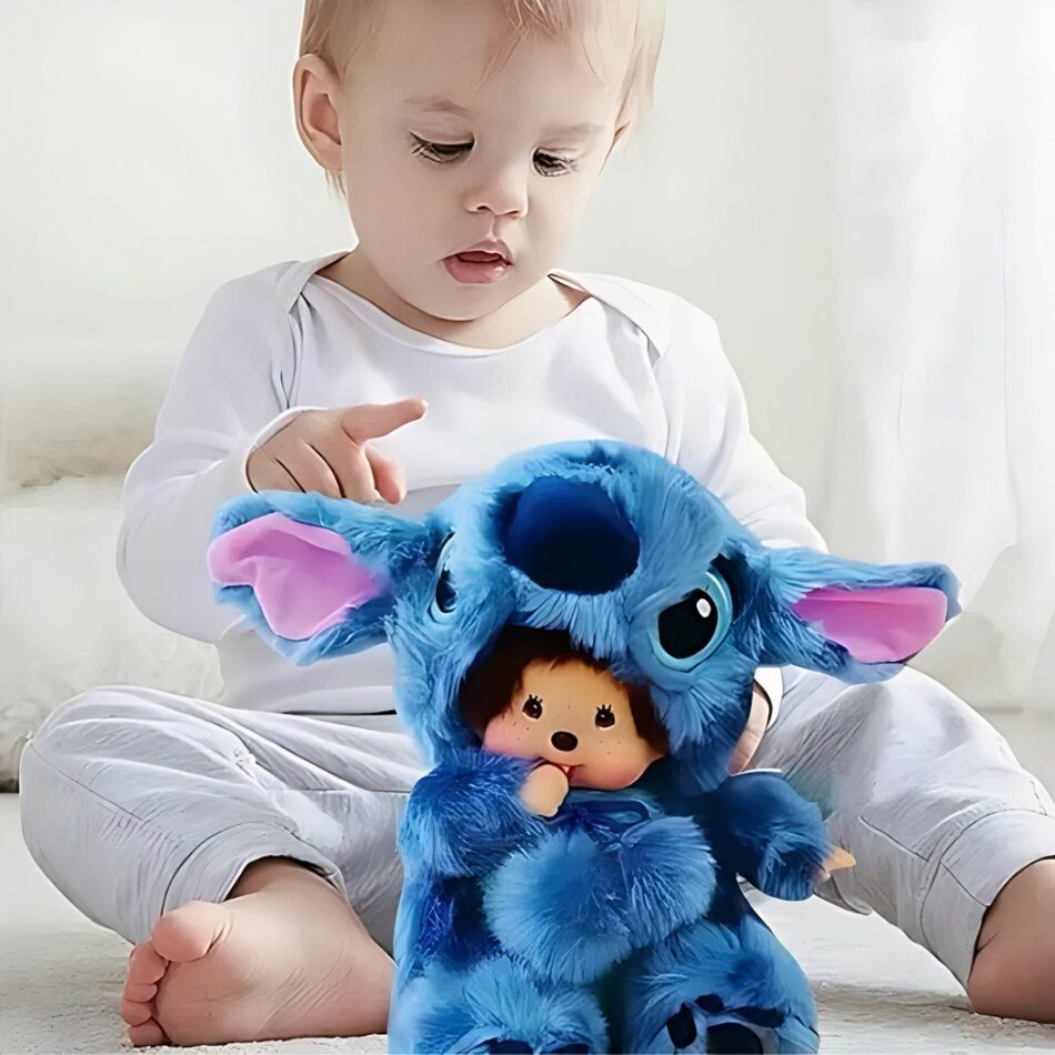Stitch Plush with Monchhichi Head – Disney Stuffed Toy • My Plush