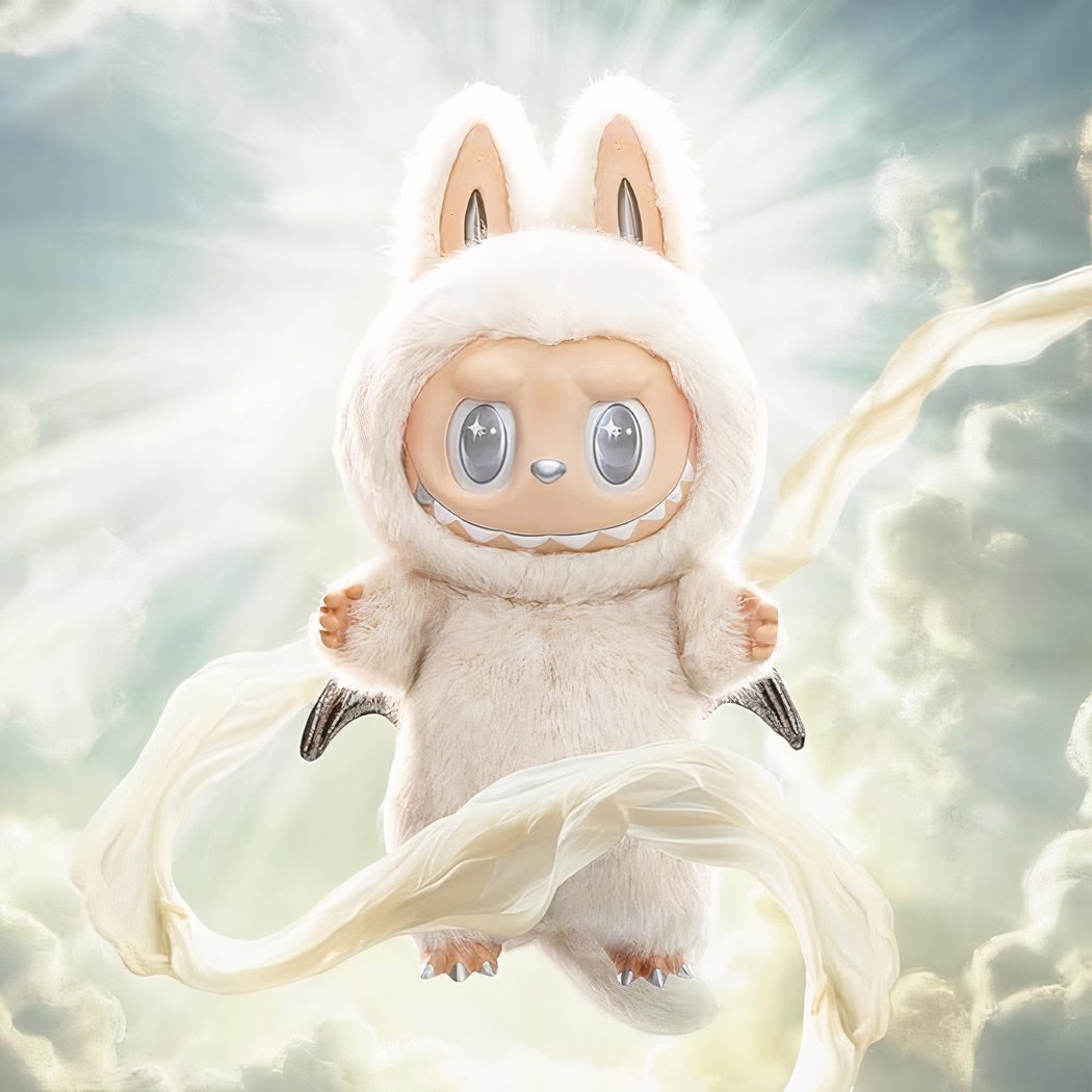 Zimomo Labubu white angel plush toy • My Plush